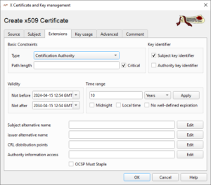 Manage your own PKI with XCA – sandon.it