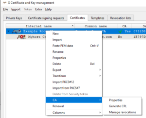 Manage your own PKI with XCA – sandon.it